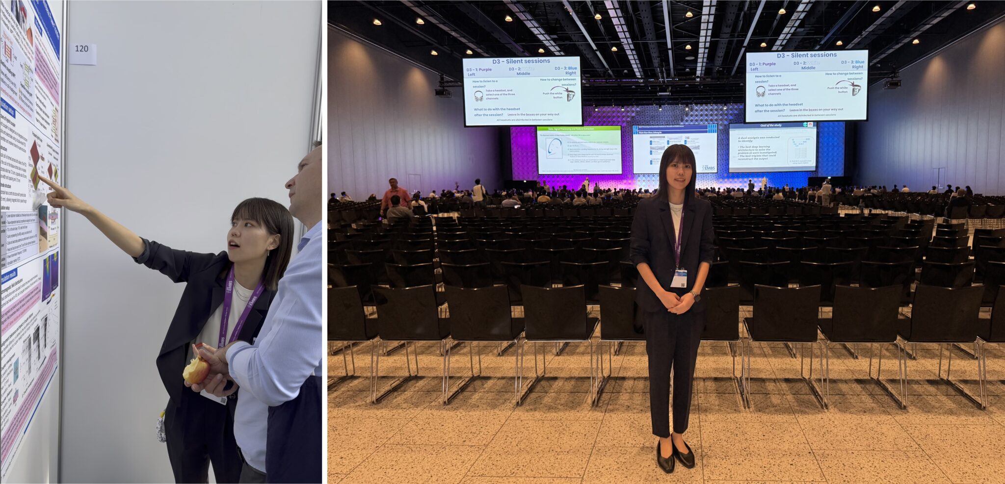 M2の小玉さんが国際会議 IEEE EMBC 2025@コペンハーゲンで発表を行いました． - 村松大陸研究室 | 電気通信大学